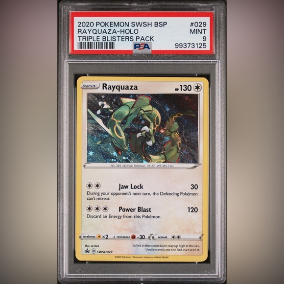 Pokemon | Other | Rayquaza Holo Swsh29 Psa Mint 9 Pokmon Triple ...